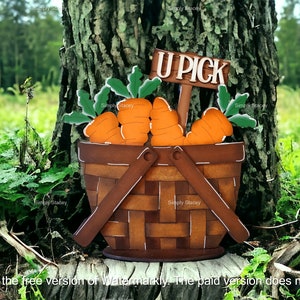 Easter Carrots Interchangeable Basket Insert, DIY Kit or Hand-painted ...