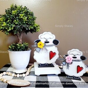 Easter Lamb Shelf Sitters, DIY Kit or Hand-painted, Easter Sheep Shelf ...