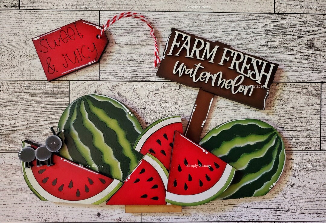 Watermelon Interchangeable Basket Insert Large or Mini, Hand-painted ...