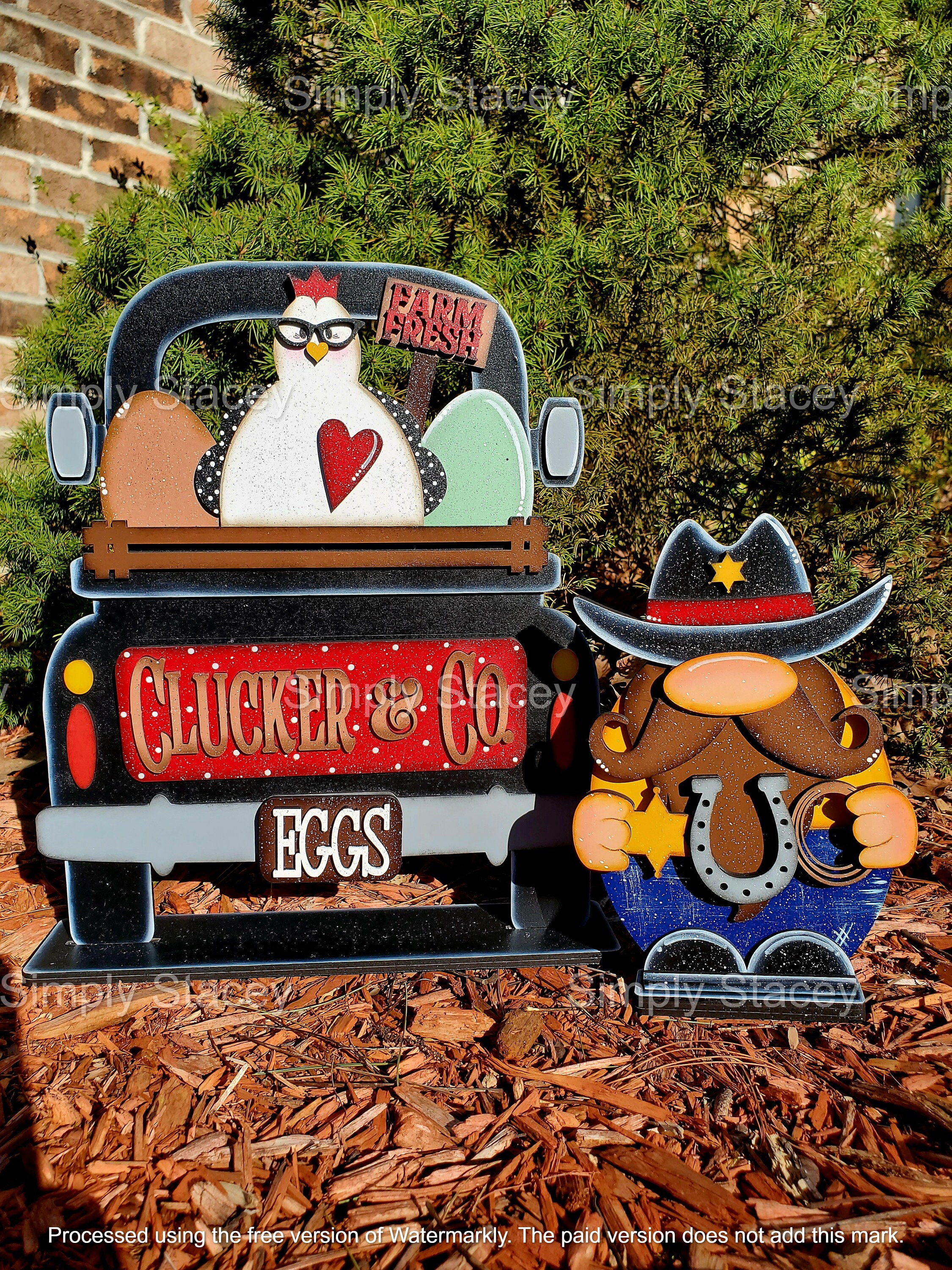 Sheriff Gnome DIY Wood Kit or Hand-painted, Shelf Sitter, Tiered Tray ...