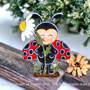 Ladybug Standing Shelf Sitter DIY Kit or Hand-painted, for the Ladybug ...