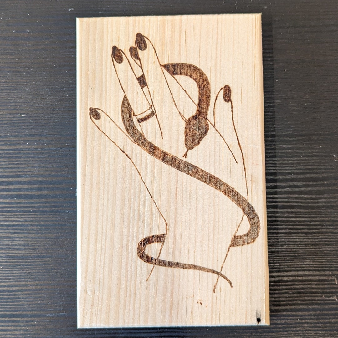 Snake Familiar Artwork Witch Pagan Wood Burning Art - Etsy