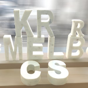 Personalised Letters, Marble Letters, White Marble Wall Letter, Marble ...