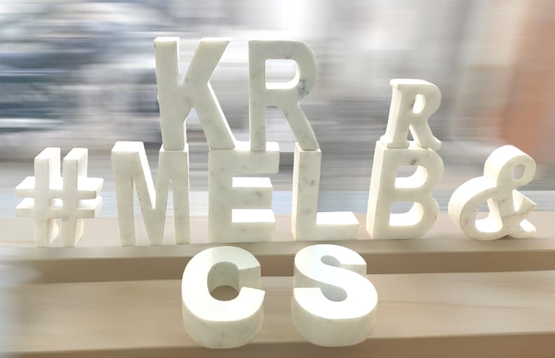 Personalised Letters, Marble Letters, White Marble Wall Letter, Marble ...