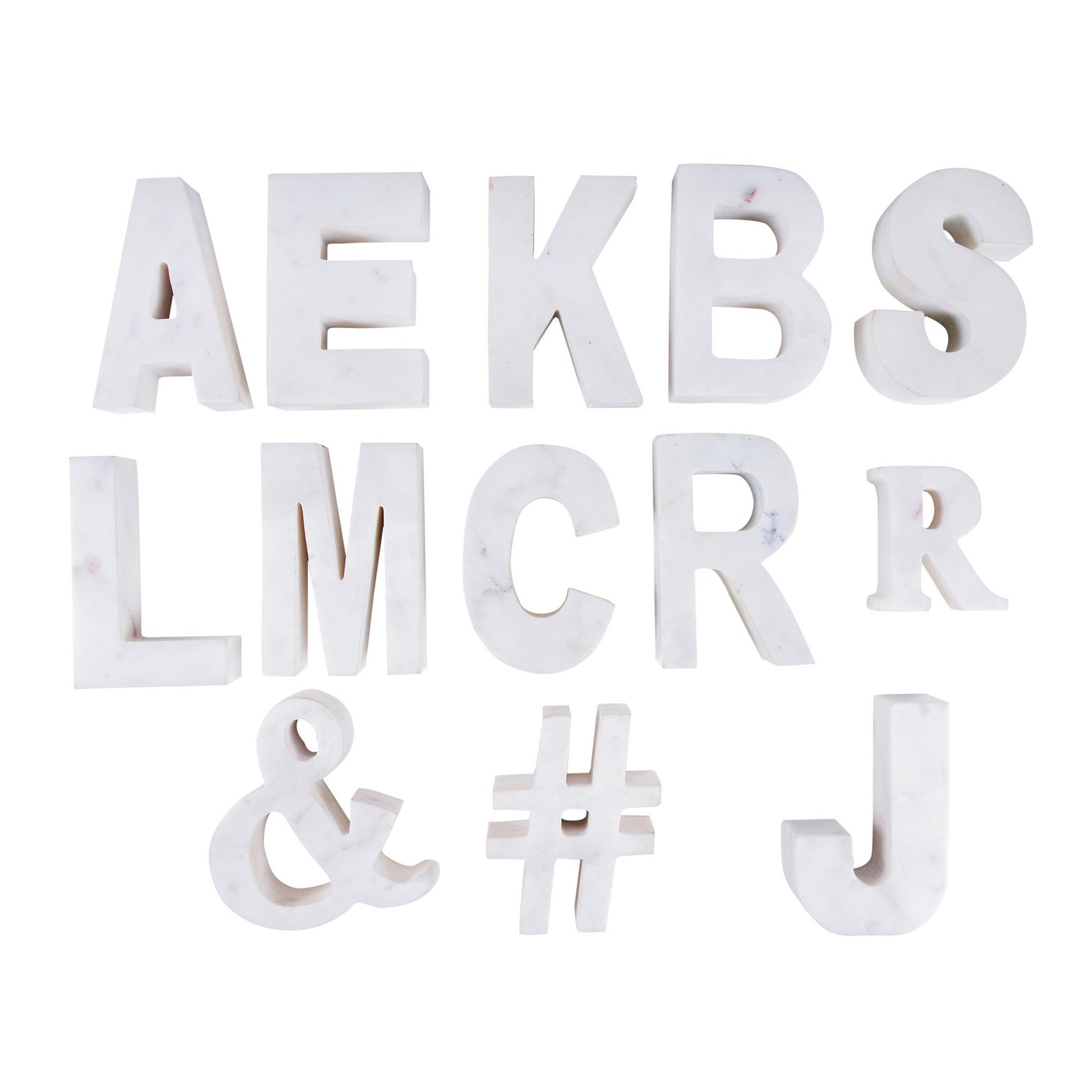 Personalised Letters, Marble Letters, White Marble Wall Letter, Marble ...