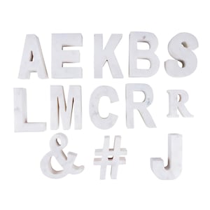 Personalised Letters, Marble Letters, White Marble Wall Letter, Marble ...