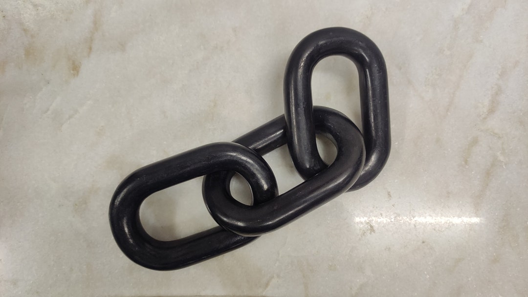 Marble Black Chain Link Decoration Marble Link Chain Sculpture Link ...