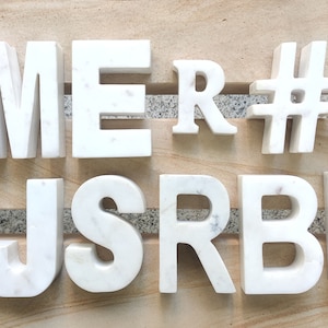 Personalised Letters, Marble Letters, White Marble Wall Letter, Marble ...