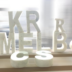 Personalised Letters, Marble Letters, White Marble Wall Letter, Marble ...