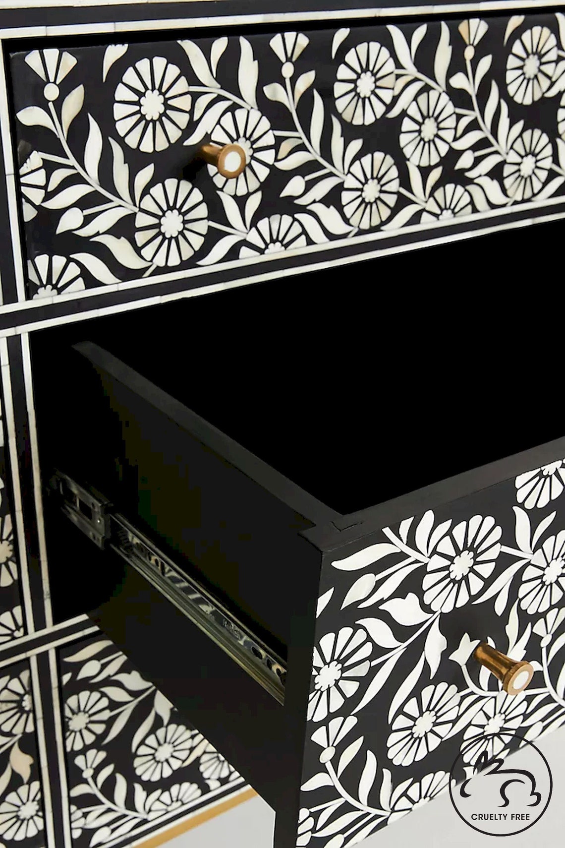 Bone Floral Inlay 6 Drawers Chest of Drawers Bone Inlay - Etsy