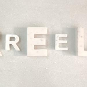 Personalised Letters, Marble Letters, White Marble Wall Letter, Marble ...