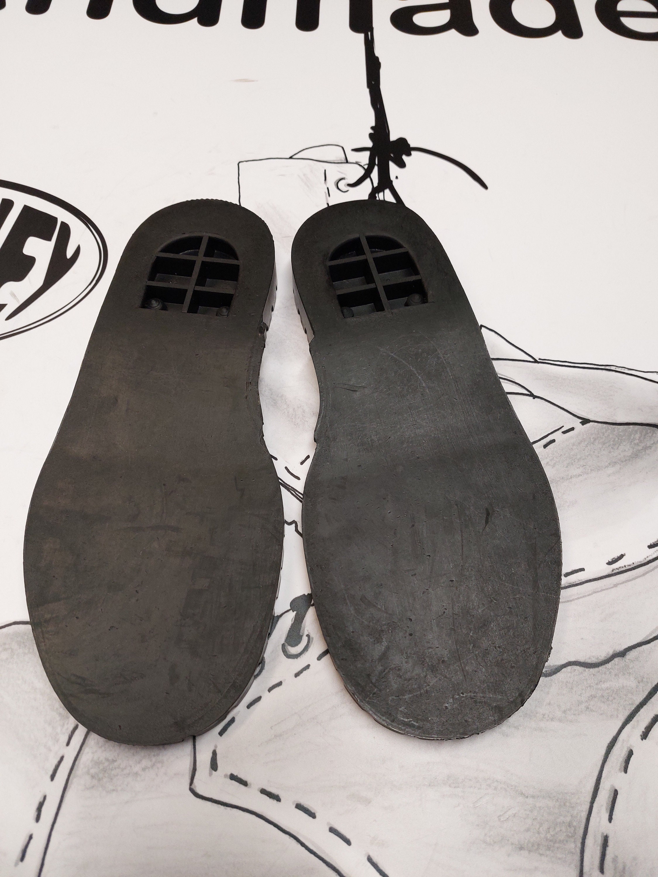 Commando Sole, Lug Lugger Black Rubber Sole. Durable, Hard-wearing and ...