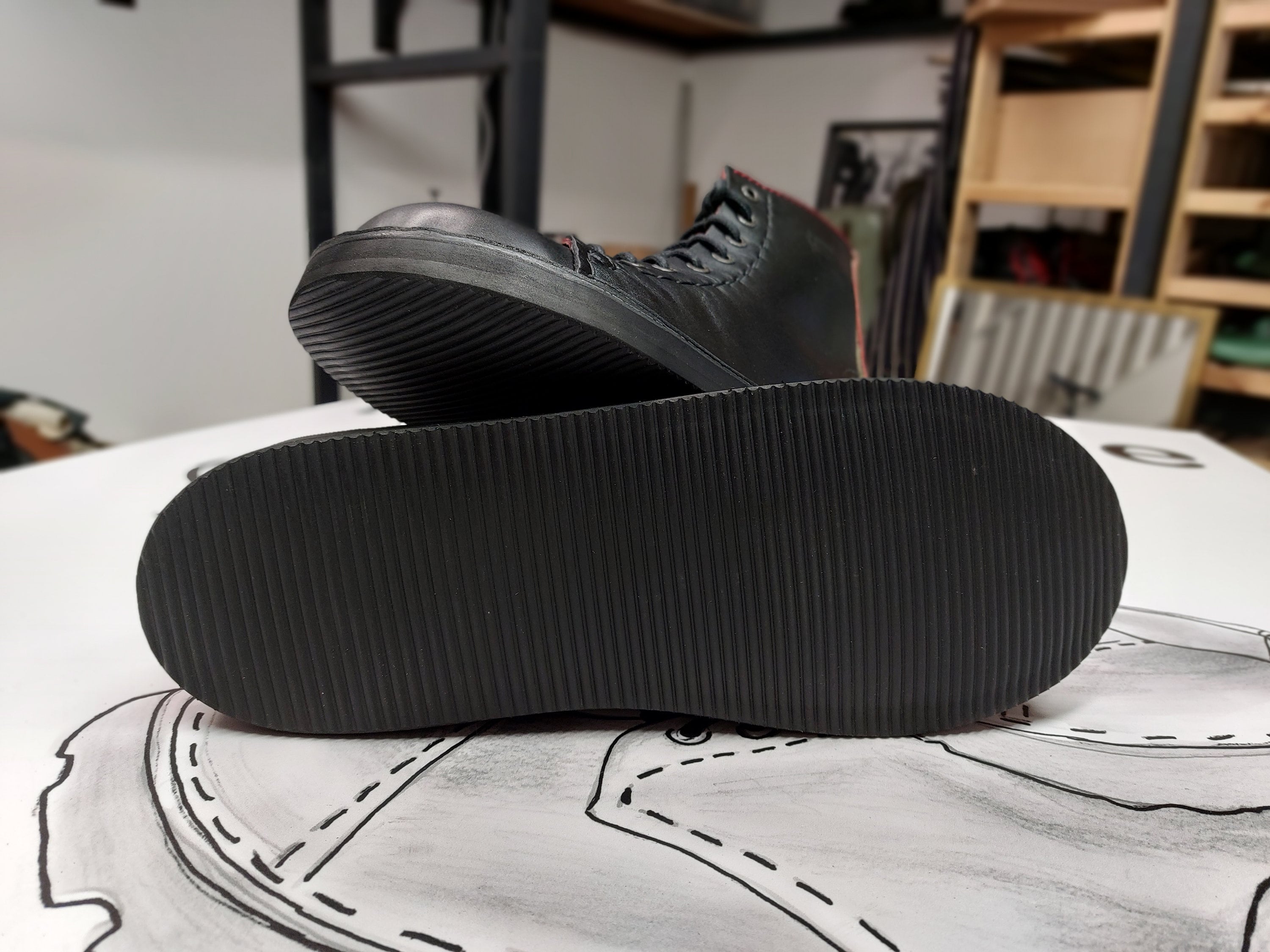 Handmade Cockney Monkey Boots, 'step' Lace-to-toe, Roofer Boots ...