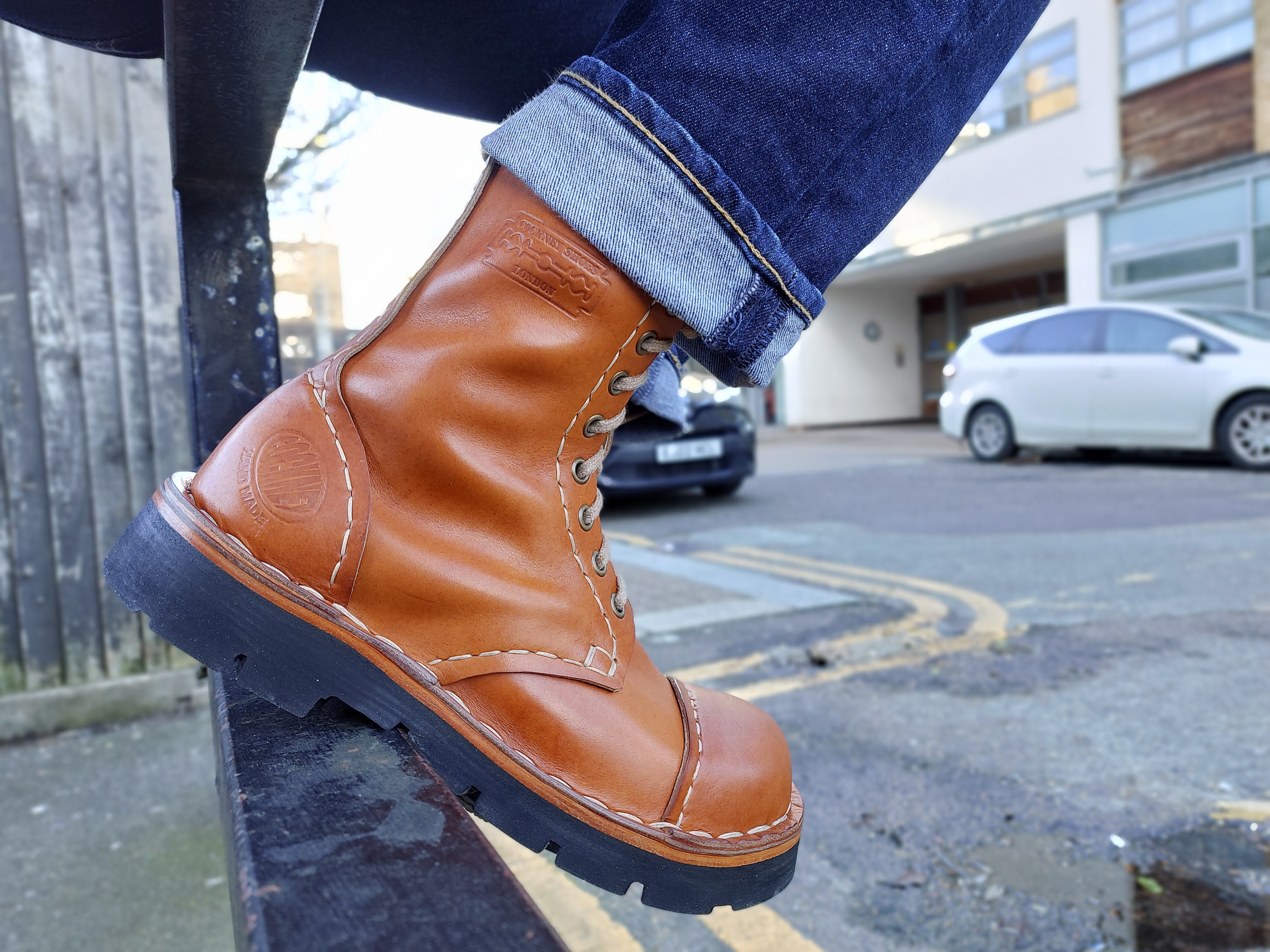 Handmade Cockney Boots, 100% Handstitched. Hand Dyed Genuine Ginger ...