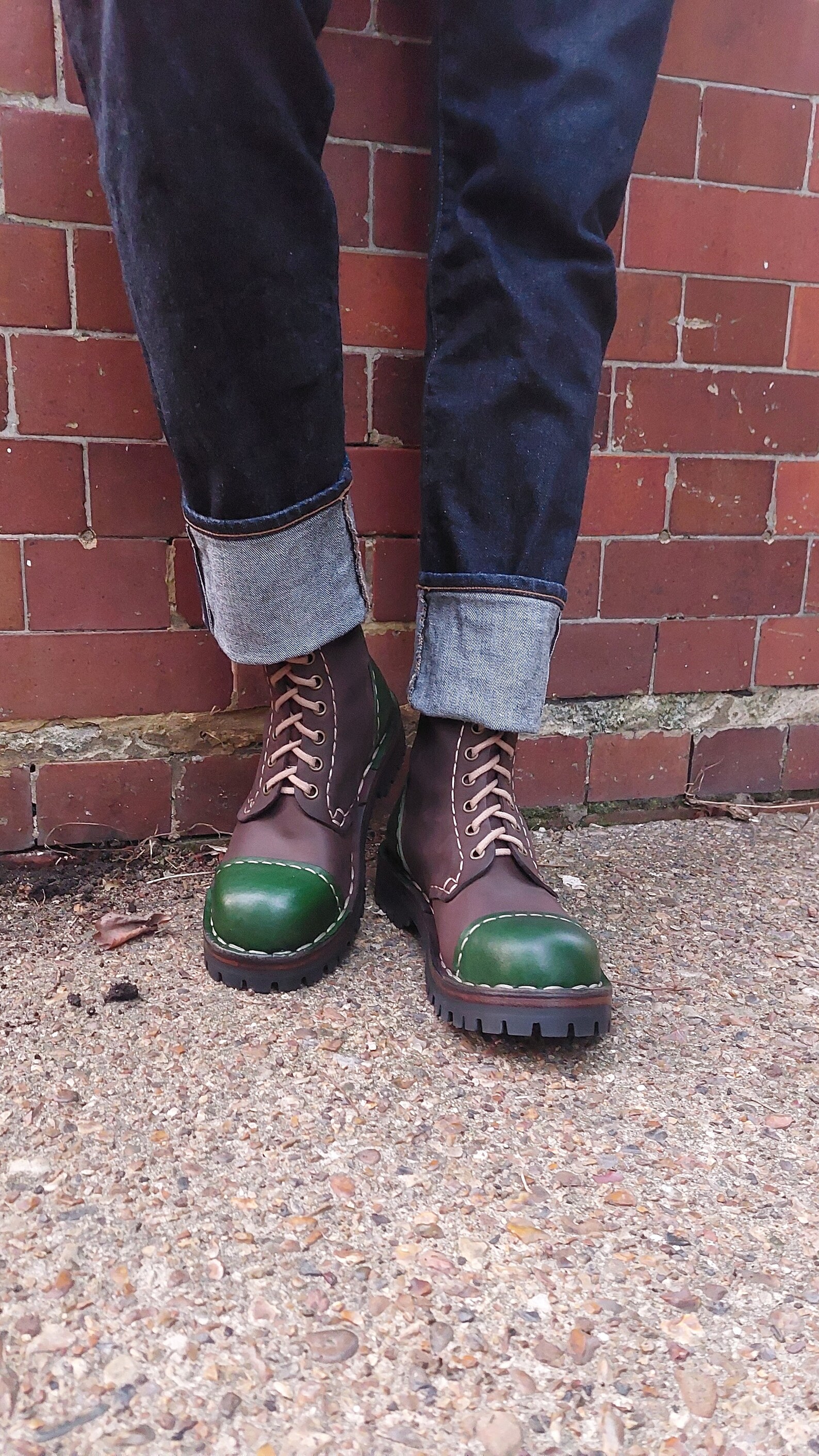 Handmade Cockney Boots, Hand Stitched Genuine Crazy Horse Brown Leather ...