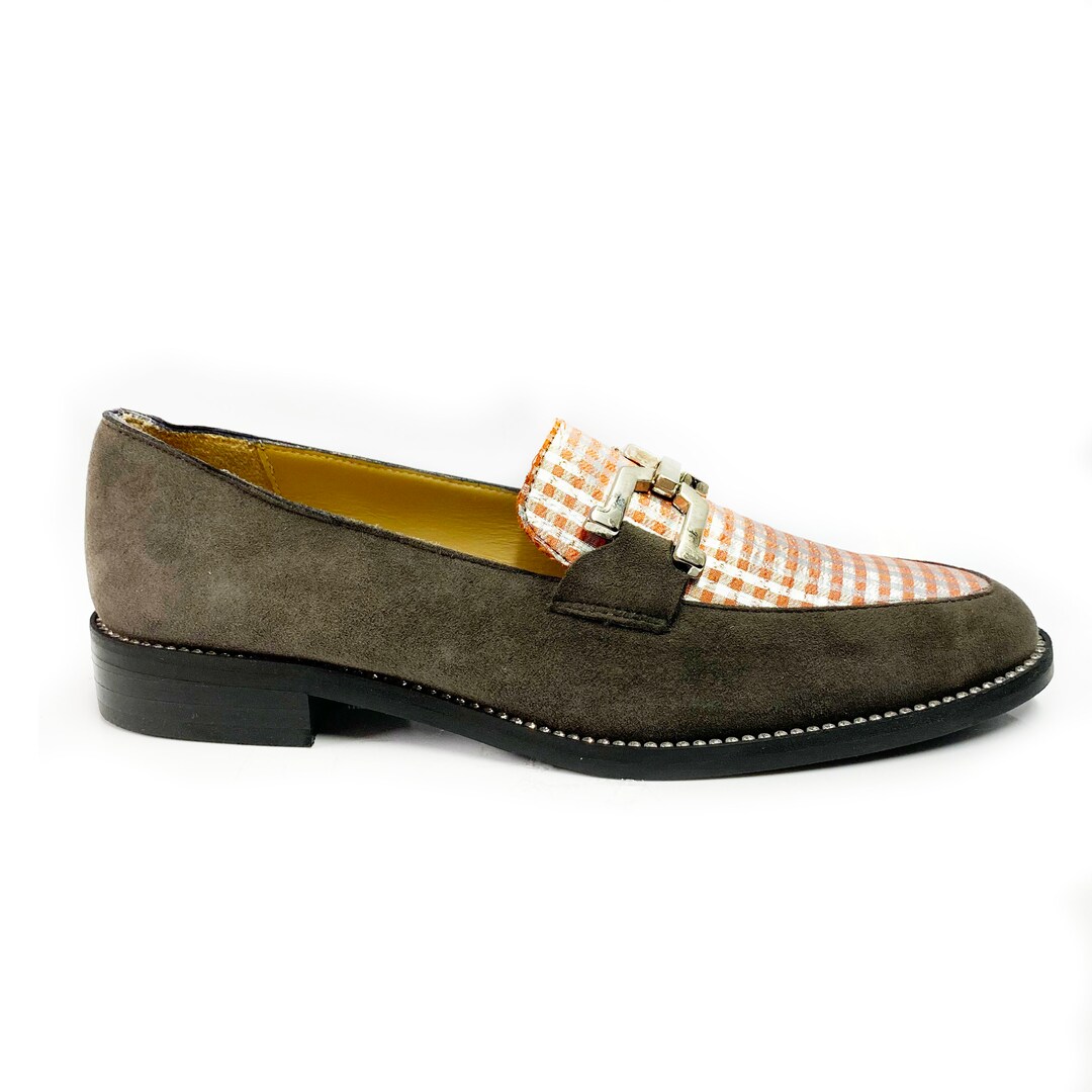 Grey & Red Loafer SAMPLE - Etsy UK