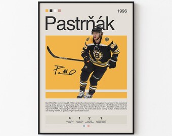 David Pastrnak Poster, Hockey Poster, Modern Hockey Print, Minimalist ...