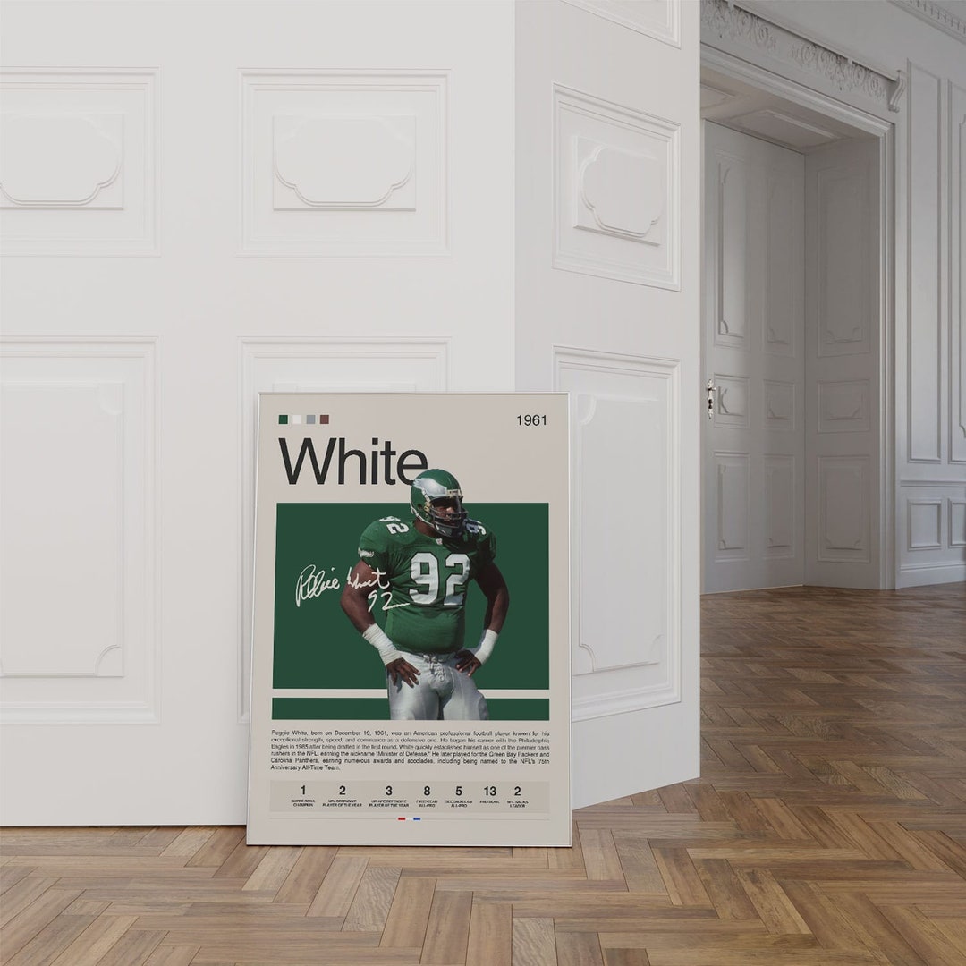 Reggie White Poster, Green Bay Packers Print, NFL Poster, Sports Poster ...