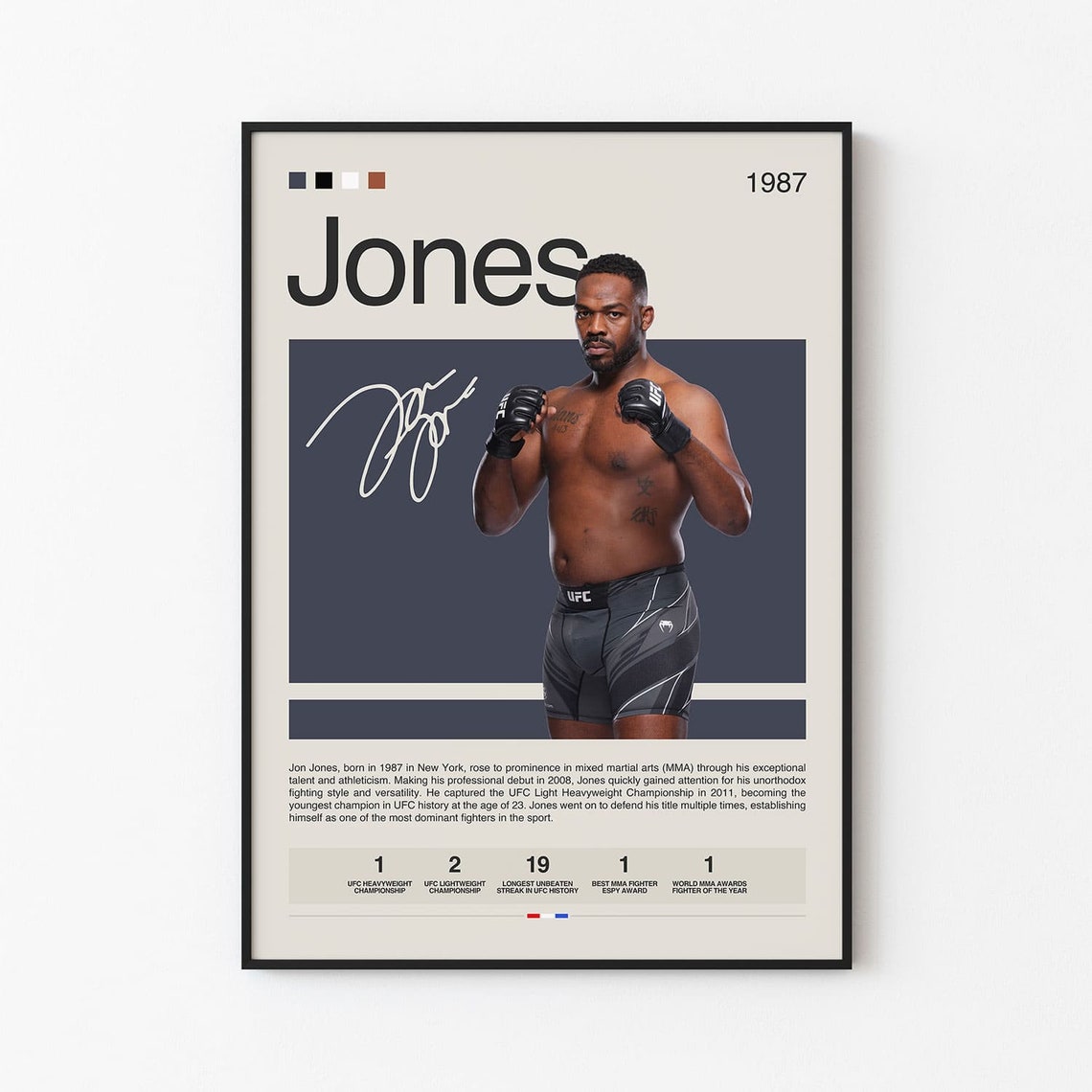 Jon Jones Poster, UFC Poster, MMA Poster, Boxing Poster, Sports Poster ...