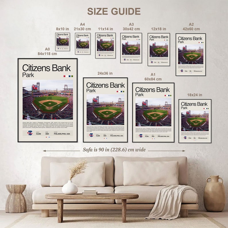 Citizens Bank Park Poster, Philadelphia Phillies Poster Print, MLB ...