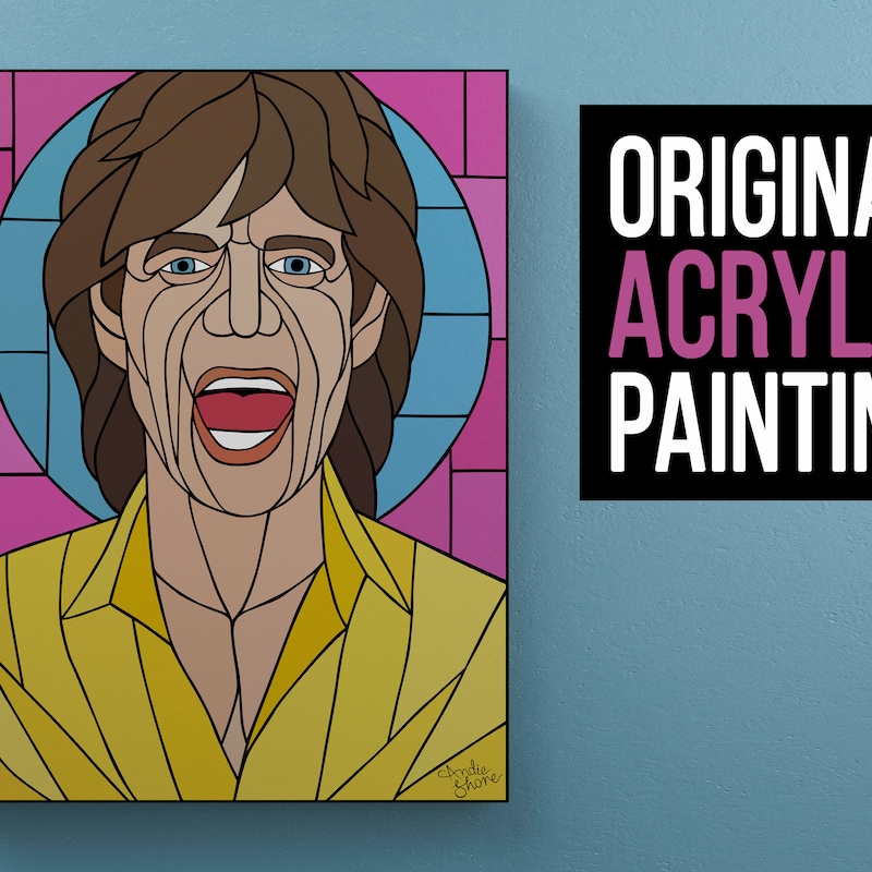 Mick Jagger Painting - Etsy