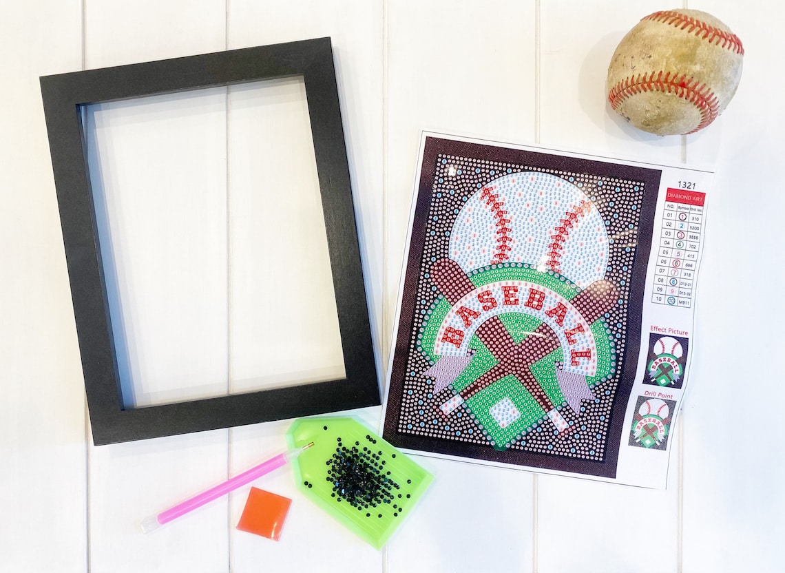 Baseball Diamond Art Kit | Etsy