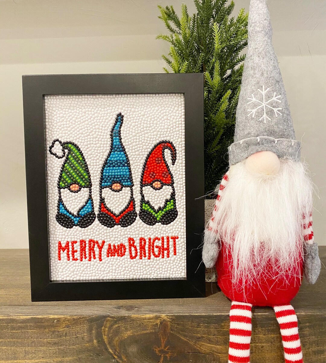Merry & Bright Gnomes Diamond Art Kit - Etsy