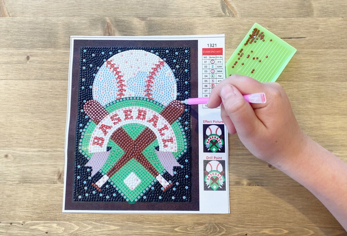 Baseball Diamond Art Kit - Etsy