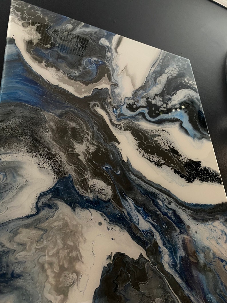 Blue Geode With Black and Gray - Etsy