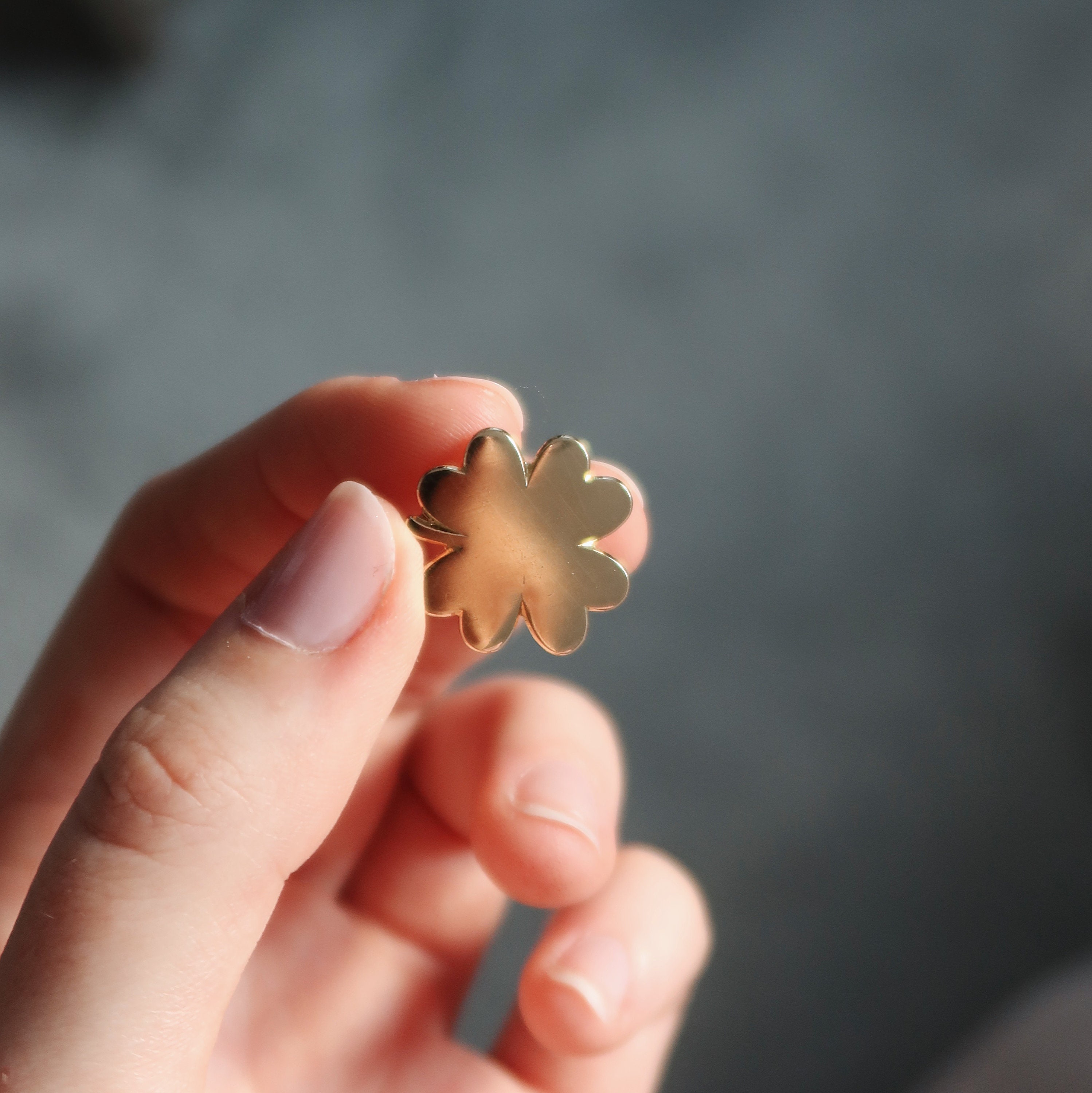 Gold Four Leaf Clover Pin Badge Good Luck You've Got | Etsy
