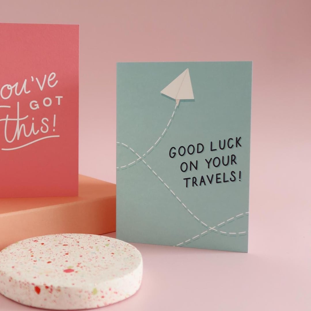 Good Luck on Your Travels Card | Going Travelling | Backpacking | Inter ...