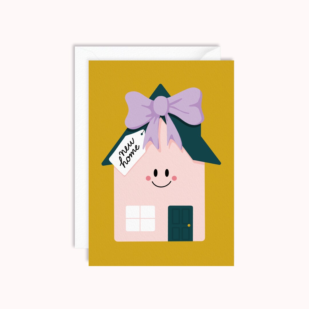 New Home Card | Housewarming Card | Cute House | Moving House Card ...