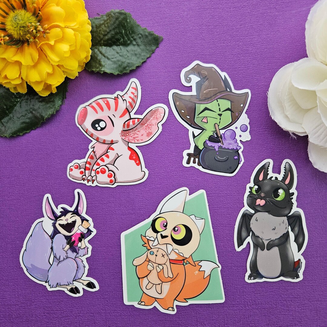 Animation Lover Sticker Pack | 6 Nerdy Stickers | Cartoon Stickers ...