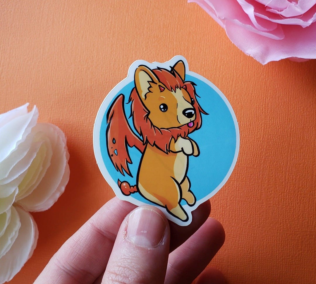 Manticorgi Sticker manticore Corgi - Etsy