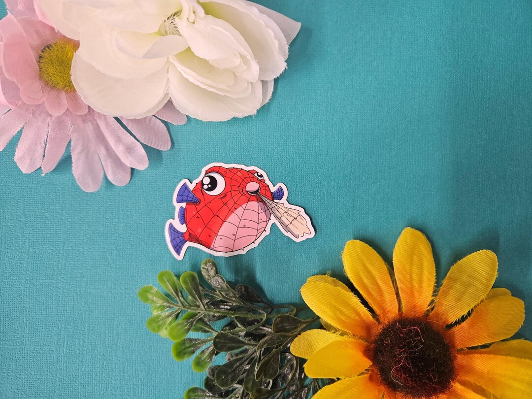Peter Puffer Sticker (puffer Fish + Spiderman) - Etsy