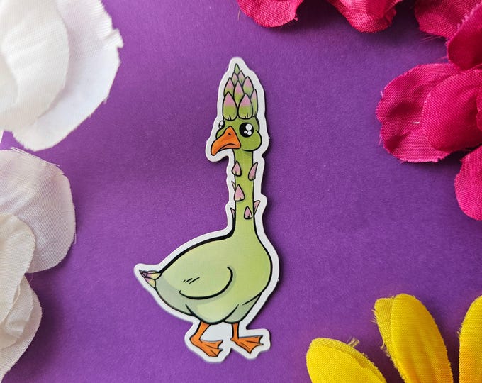 Asparagoose Sticker (asparagus + Goose) - Etsy