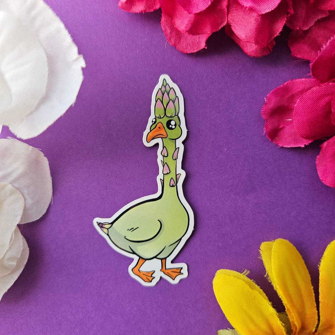 Asparagoose Sticker (asparagus + Goose) - Etsy