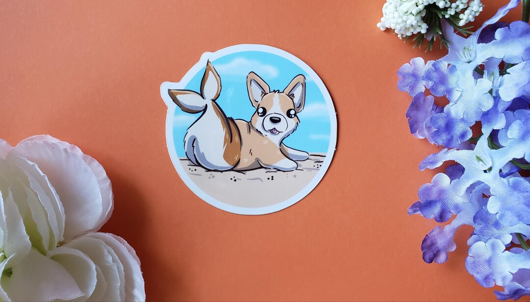 Mergi Sticker (mermaid + Corgi - Etsy