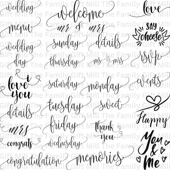 Calligraphy Fonts For Wedding