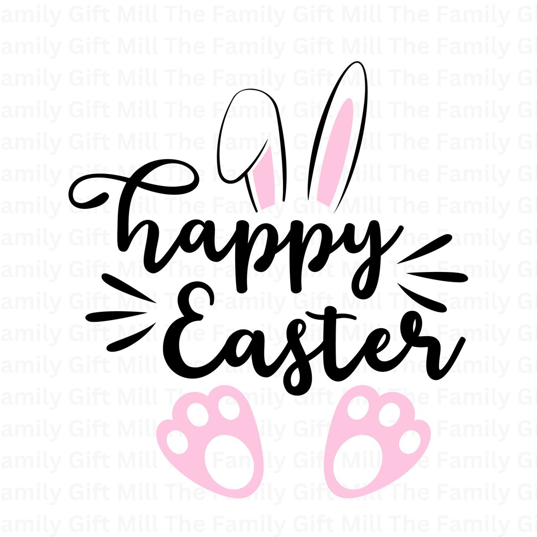 Easter Bunny and Bunny Ears Instant Digital Download With Svg, Png, and ...