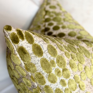 Green Pebble Throw Pillow Cover , Designer Accent Cushion Green Velvet ...