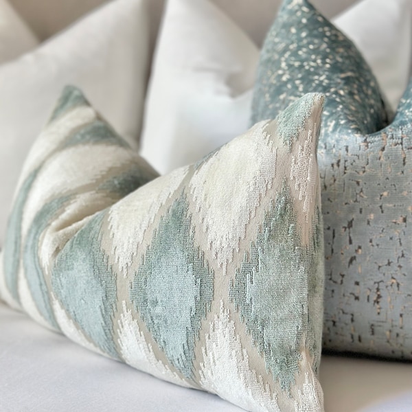 Blue Pattern Pillow Cover - Etsy