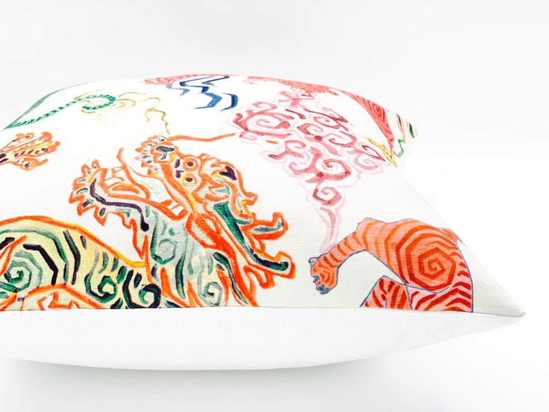 Chinoiserie Style Asian Dragon Throw Pillow Cover Decorative - Etsy