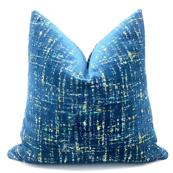 Bright Blue Pillow - Etsy
