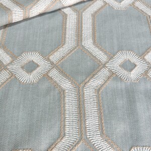 Fabric Swatch Embroidered Seaglass , Blue , Green Fabric - Etsy