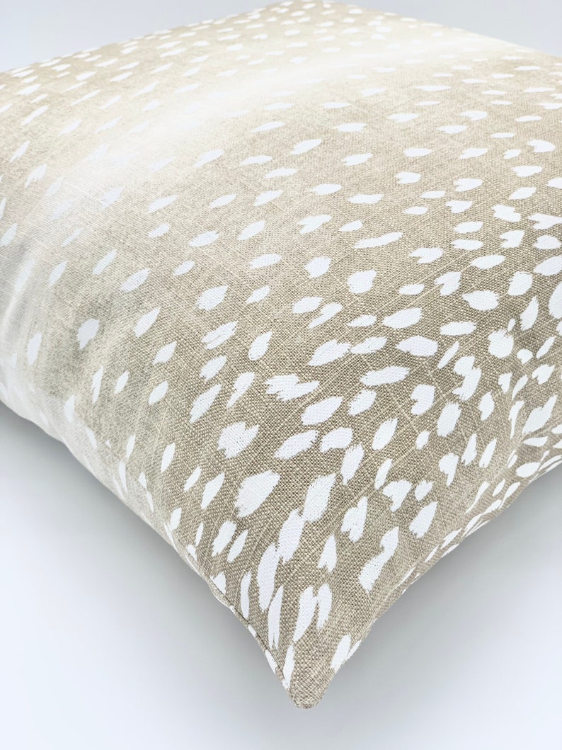 Antelope Print Linen Throw Pillow Cover Aqua Antelope Accent - Etsy