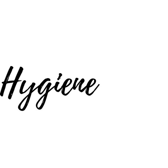 Hygiene Farmhouse Black or White Cursive Home Organization | Etsy