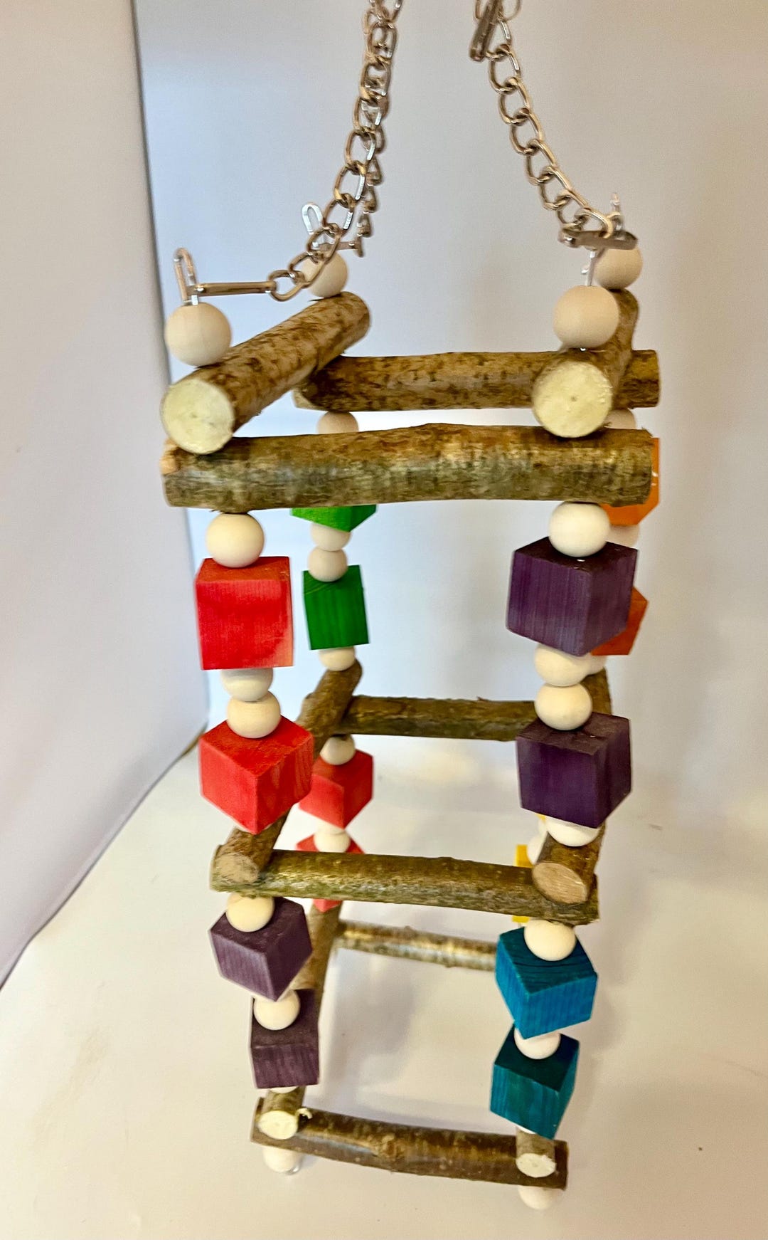 Tower Pet Ladder for Cage, Pet Rat Toy Accessories, Perch, Natural Cage ...