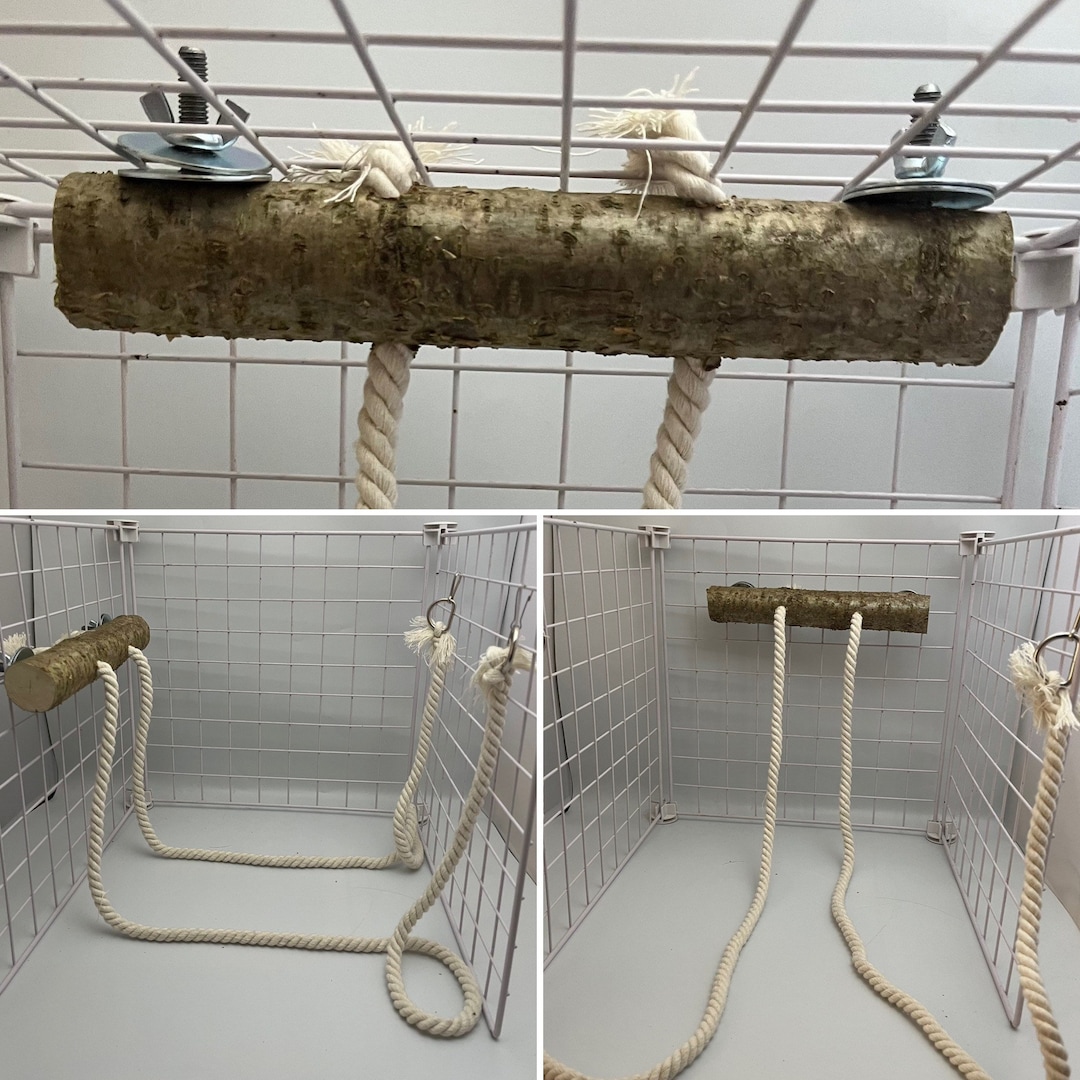 Large Chunky Wood Pet Perch for Cage, Pet Rat Toy Accessories, Rat ...