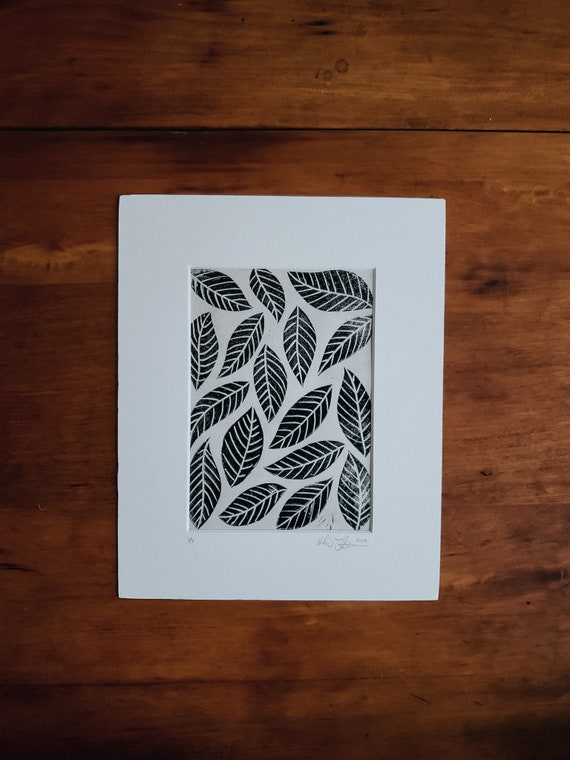 Leaves Block Print | Etsy